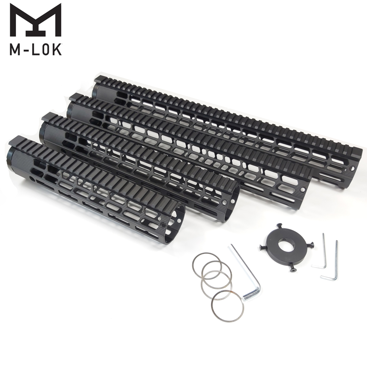 10/12/15/17 inch, m lok handguard rail type for AR10 / .308 rifle